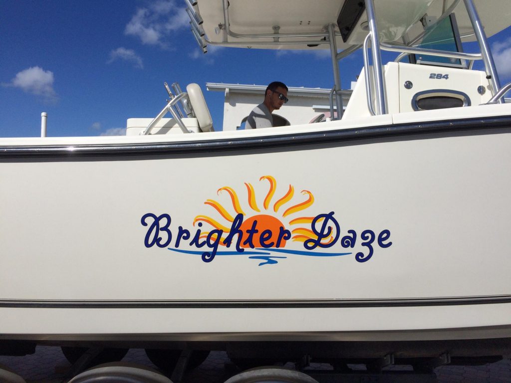 Boat Lettering, Boat Wrap, Boat Graphics Photos Gallery in Florida
